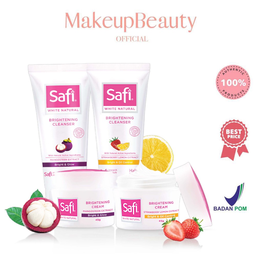 Jual SAFI White Natural Brightening Series (Cleanser / Cream ...