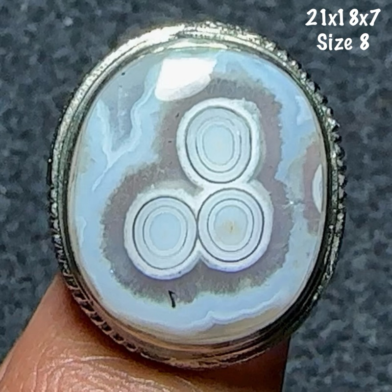 Jual Cincin Batu Akik Natural Puser Baturaja Ice Angka 80 Kristal 3D ...