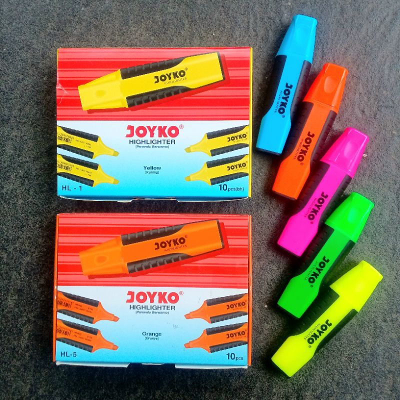 Jual Stabilo HighLighter Joyko HL 1-5 ( Pak ) [ Original ] | Shopee ...