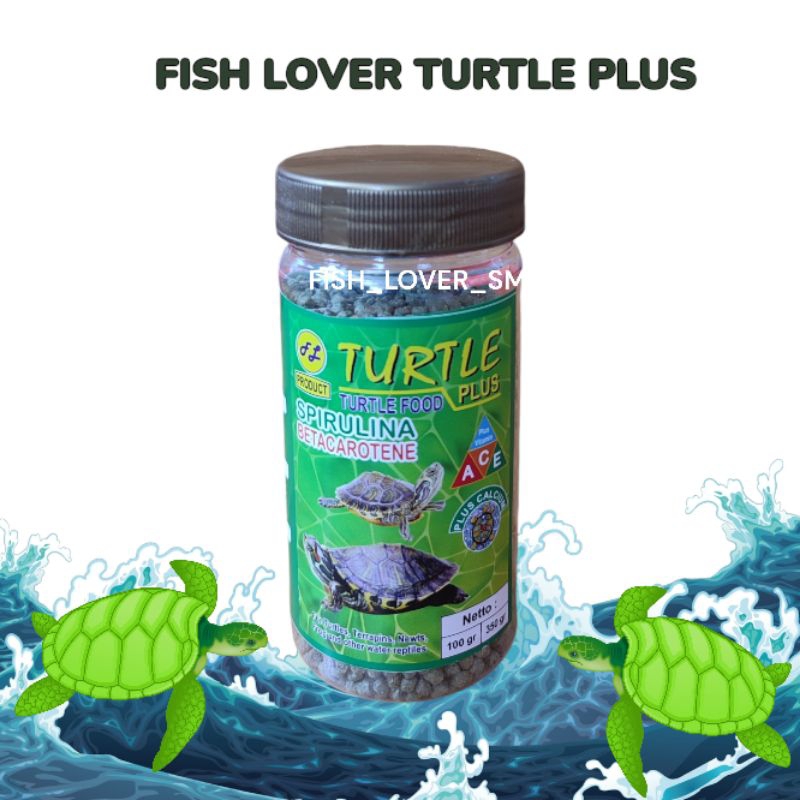 Jual Makanan kura kura fish lover/ turtle vit plus/ pakan kura kura 100 ...