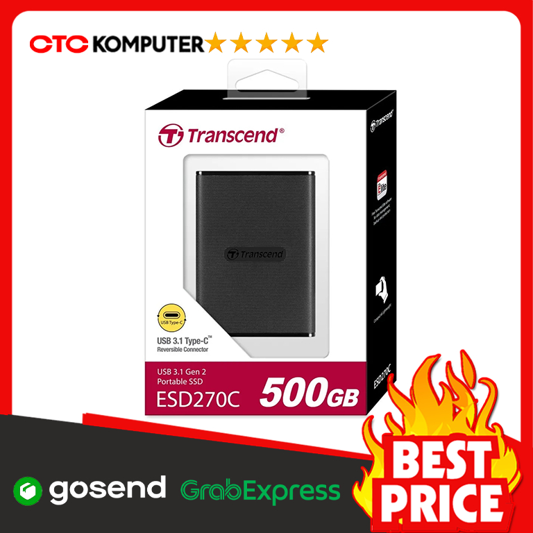 Jual Transcend ESD270C 500GB Portable SSD | Shopee Indonesia