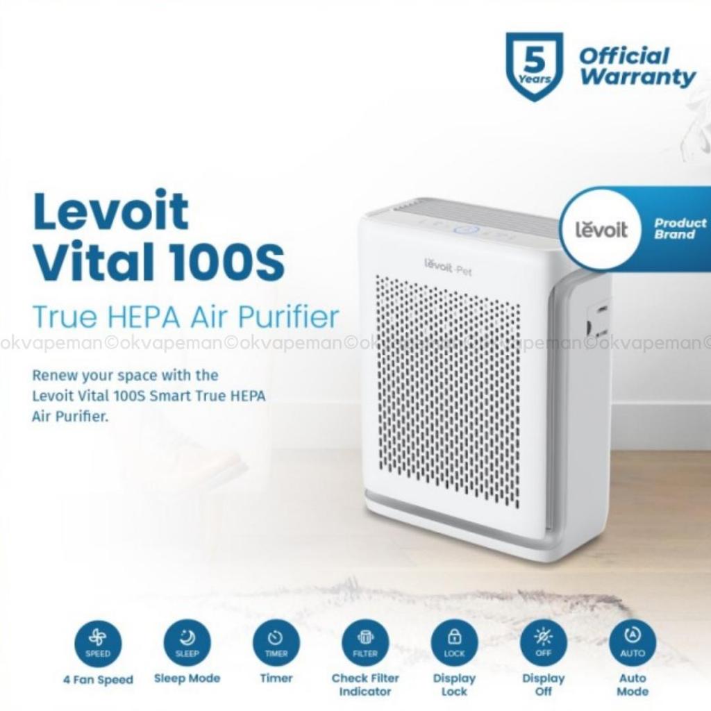 Jual Levoit Vital 100S Pet Care Smart True HEPA Air Purifier - White ...