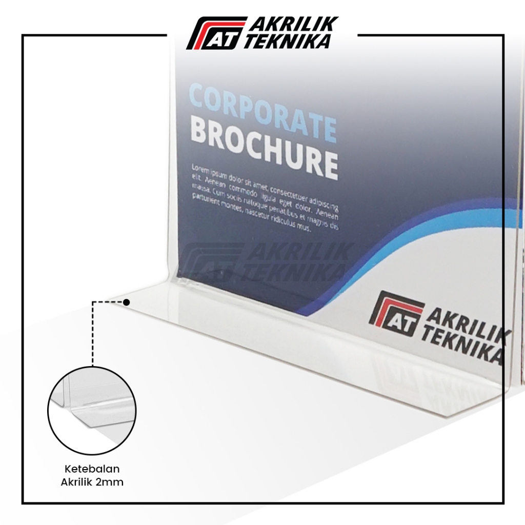 Jual Tempat Brosur Akrilik A3 2mm / Akrilik Tent Card Tent Holder ...