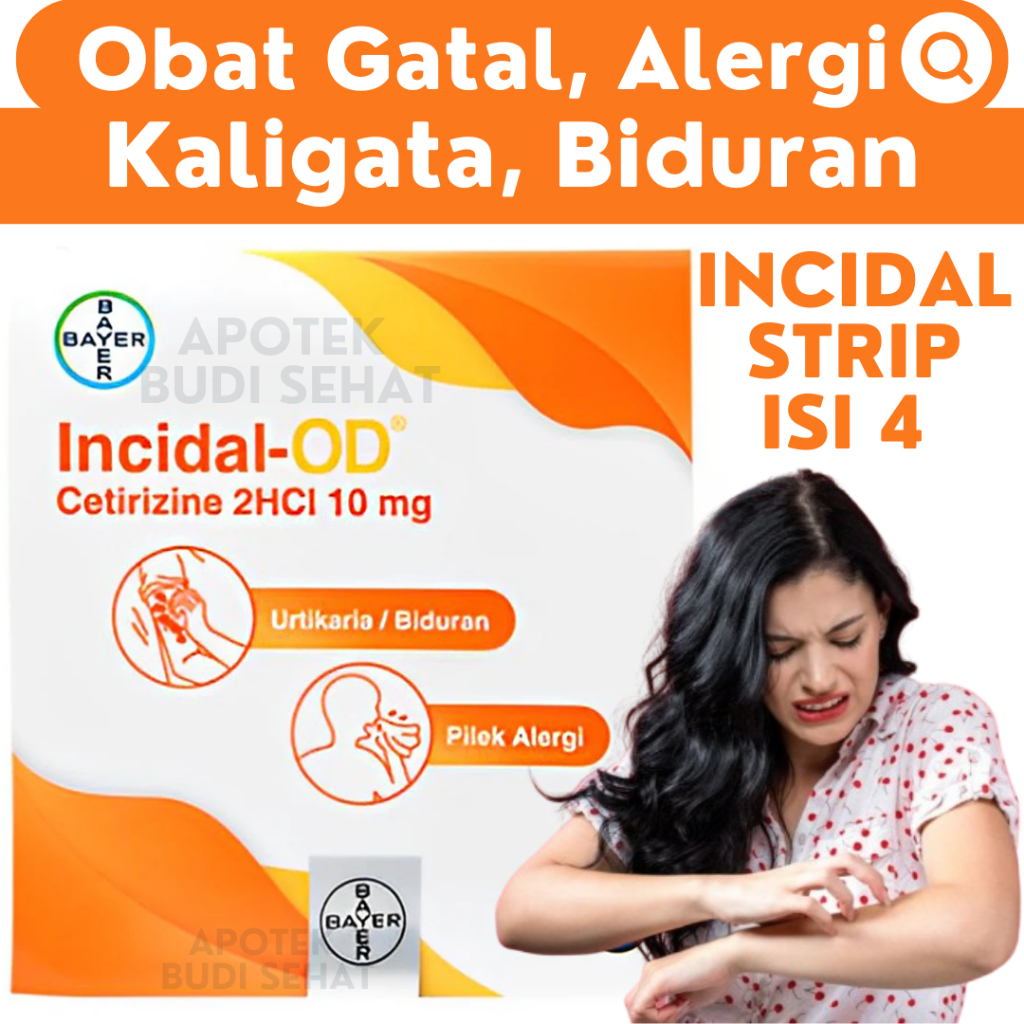 Jual Incidal Insidal Tablet Obat Gatel Dewasa Merah Alergi Kaligata ...