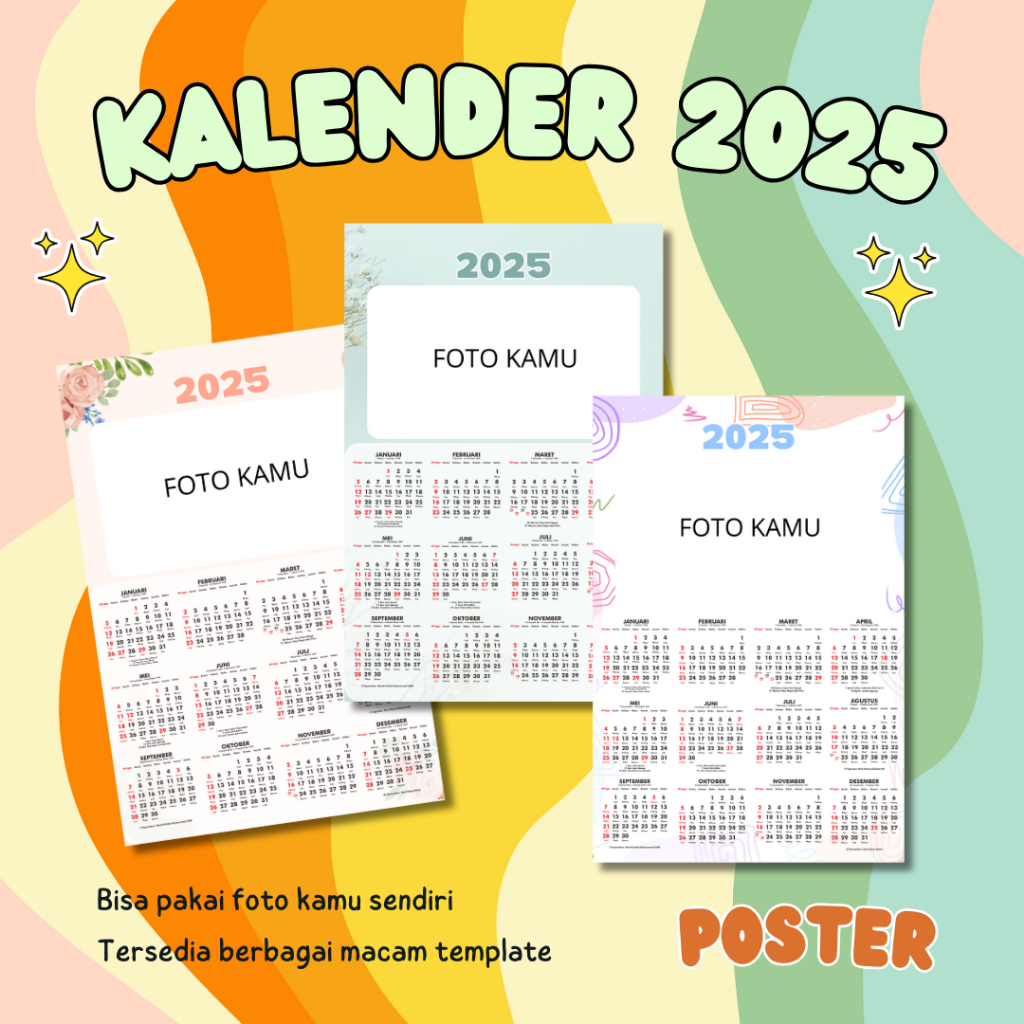 Jual [12 Bulanan A4] PART 2 Kalender Dinding 2025 Kalender 12 Bulanan ...