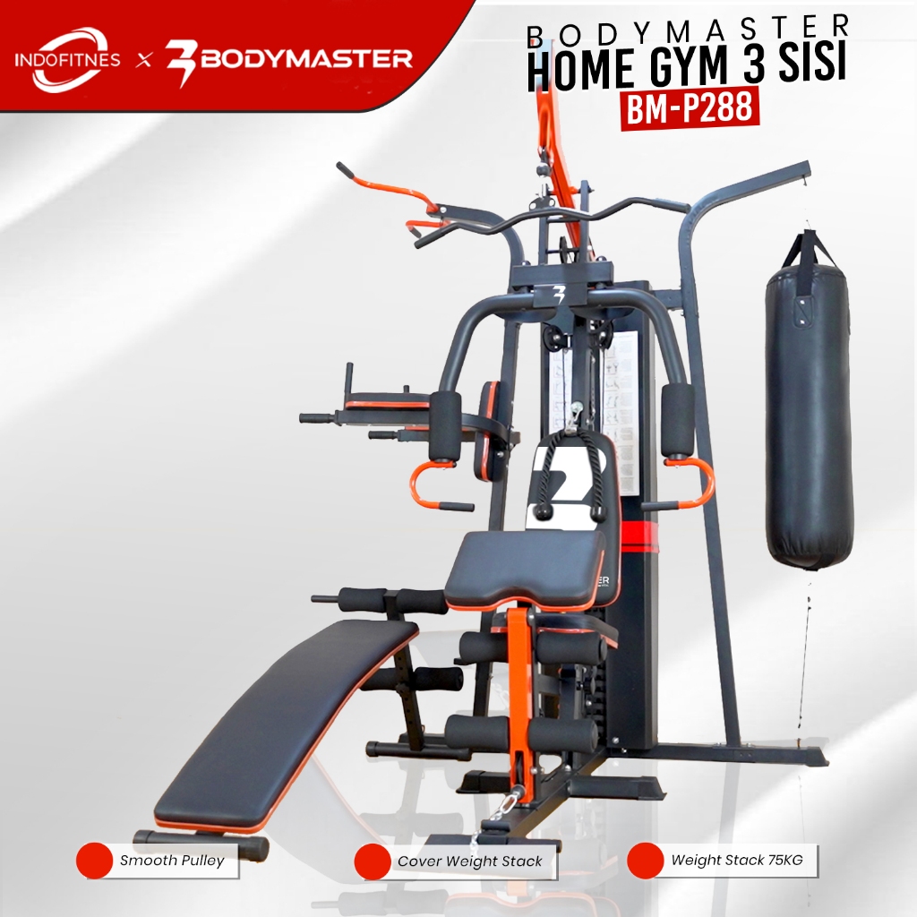 Jual BODYMASTER Home Gym 3 Sisi BM-P288 + Sandsack Homegym Samsak Multi ...
