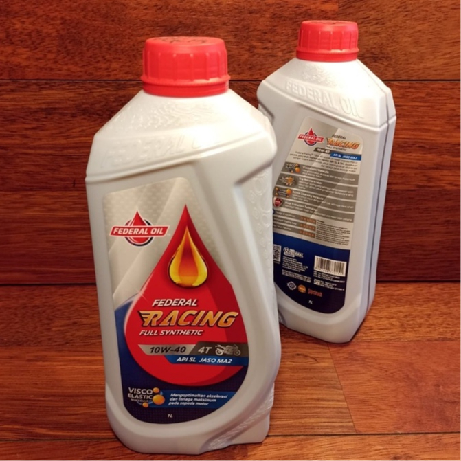 Jual OLI MESIN FEDERAL RACING FULL SYNTHETIC 4T 1 LITER SPORT 10W40/API ...