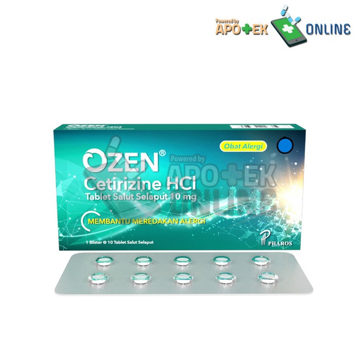 Jual OZEN 10 MG BLISTER 10 TABLET/CETIRIZINE/ANTI HISTAMINE/ANTI ALERGI ...