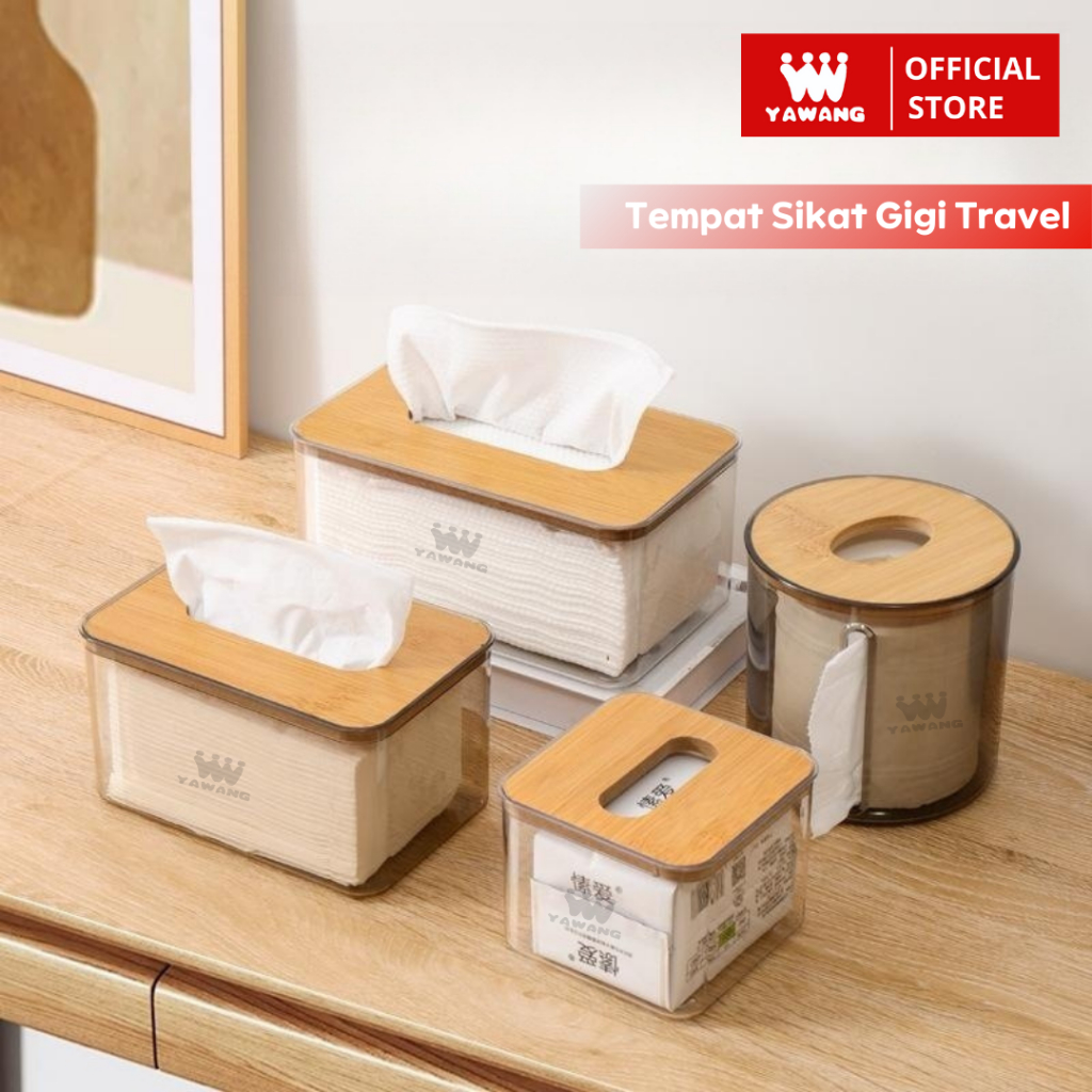 Jual YAWANG Indonesia Tempat Tisu Kotak Tisu Kayu Transparan Kamar ...