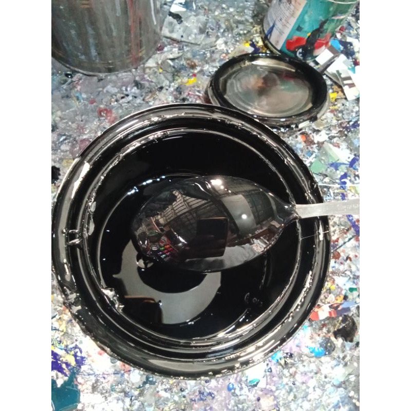 Jual CAT MOTOR HITAM GLOSY PU 200ML | Shopee Indonesia