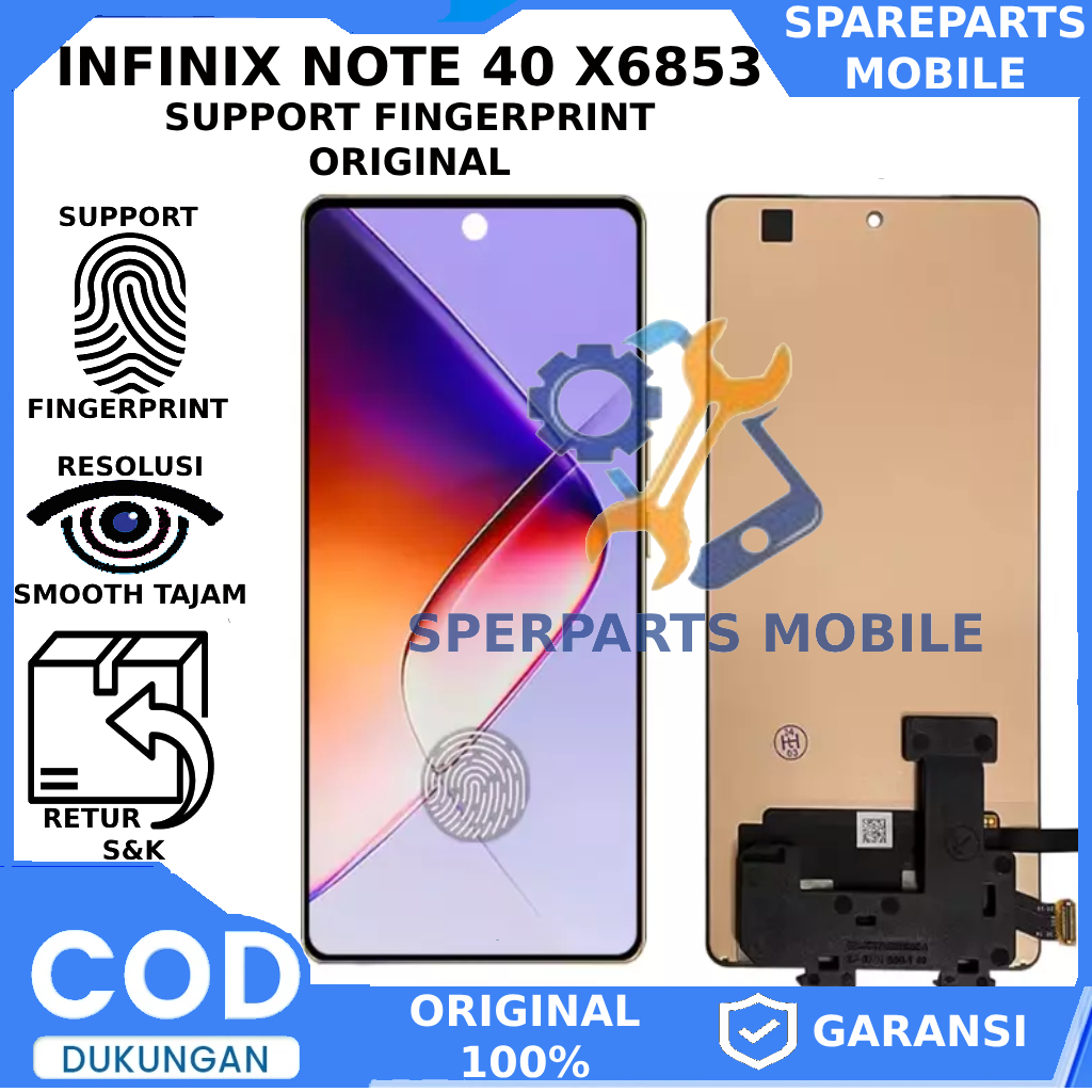 Jual LCD TOUCHSCREEN INFINIX NOTE 40 X6853 SUPPORT FINGERPRINT ORIGINAL ...