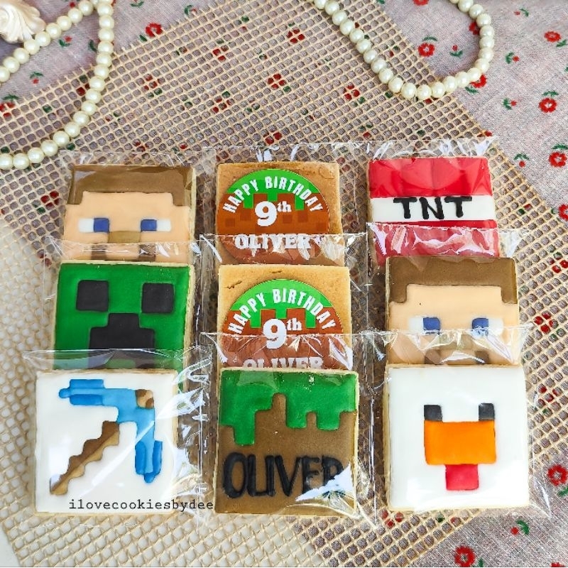 Jual COOKIES KARAKTER MINECRAFT SOUVENIR ULANG TAHUN | Shopee Indonesia