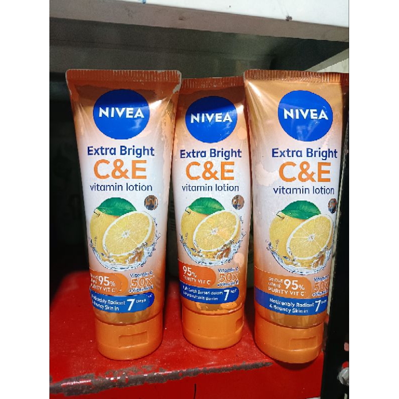 Jual Nivea Extra bright C&E vitamin lotion 180ml | Shopee Indonesia