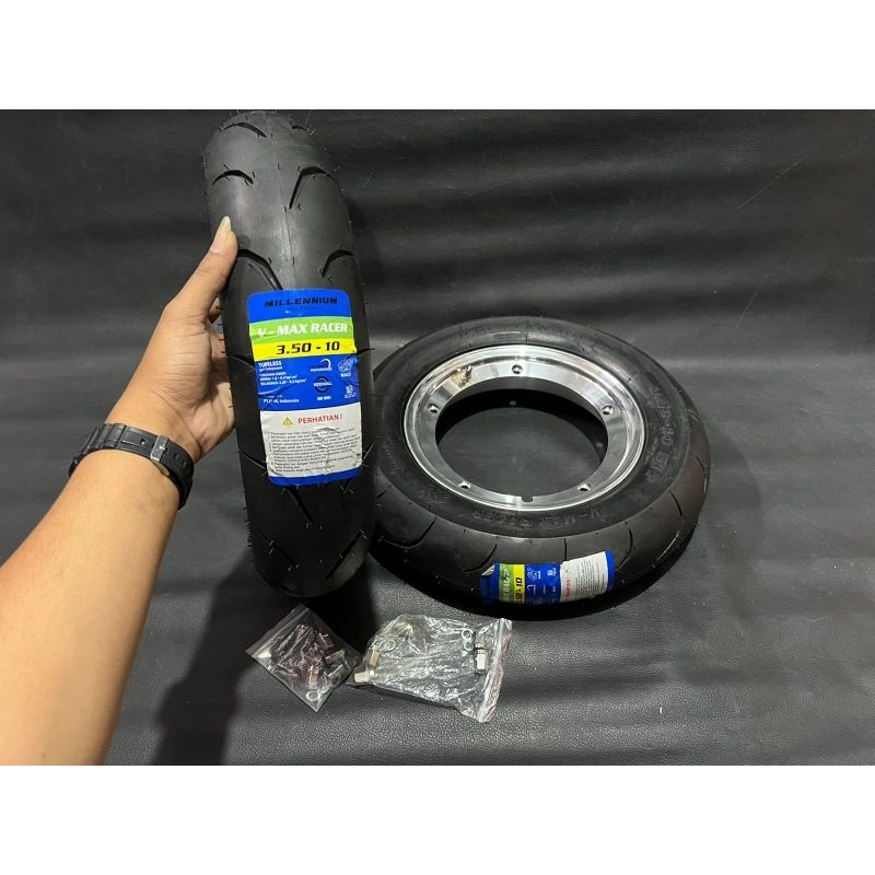 Jual Velg velk tubeles tubles ring 10 model SIP Set Ban Millennium Vmax ...