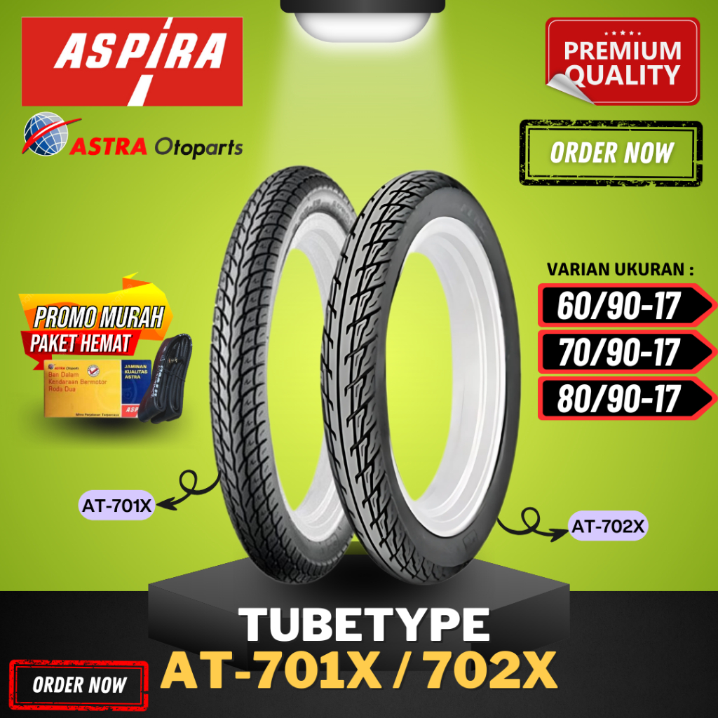 Jual [READY COD] BAN ASPIRA TUBETYPE (NON TUBELESS) AT-702X / AT-701X / AT701 / AT702 BAN LUAR ...