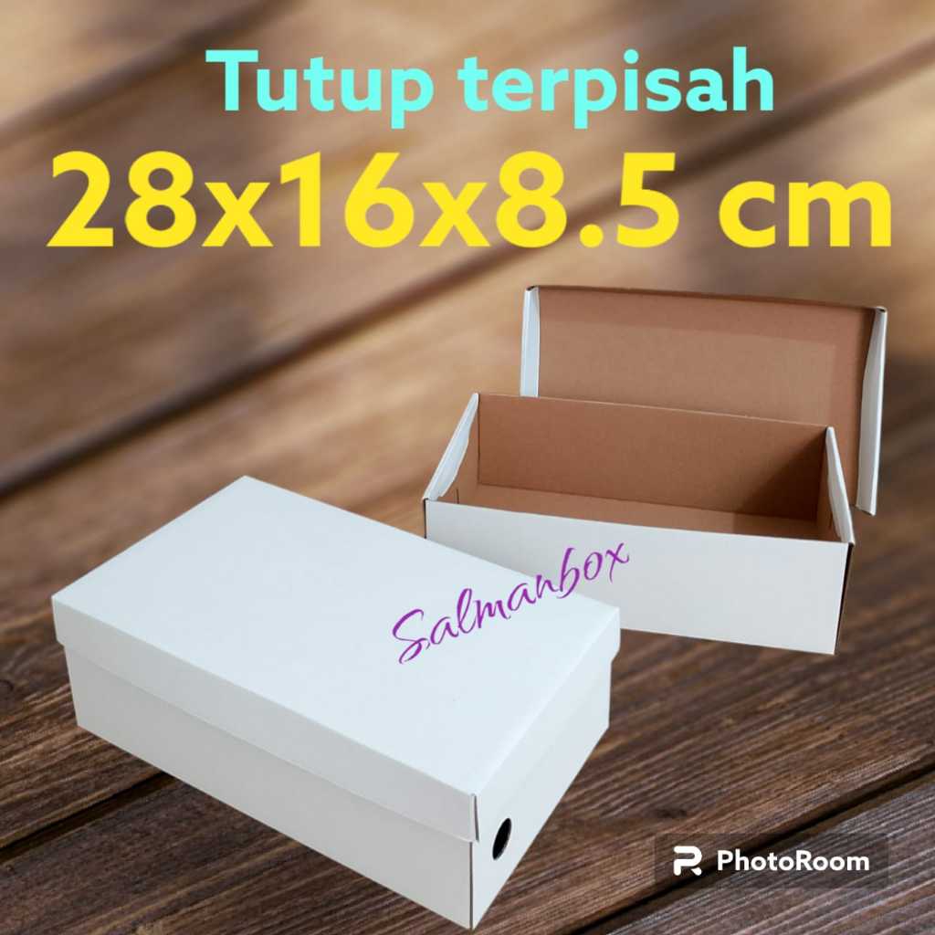 Jual BOX SENDAL TUTUP PISAH SIZE 28X16X8.5 CM/BOX SENDAL POLOS/BOX ...