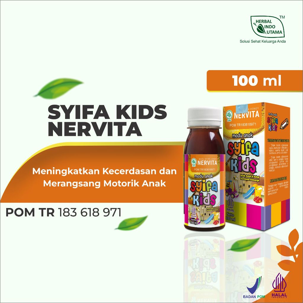 Jual Syifa Kids Nervita Cerdas Cendekia Madu Anak Pintar Rangsang ...