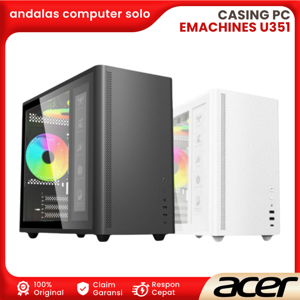 Jual Casing PC Acer eMachines U351 MATX Fan- Cocok untuk Gaming ...