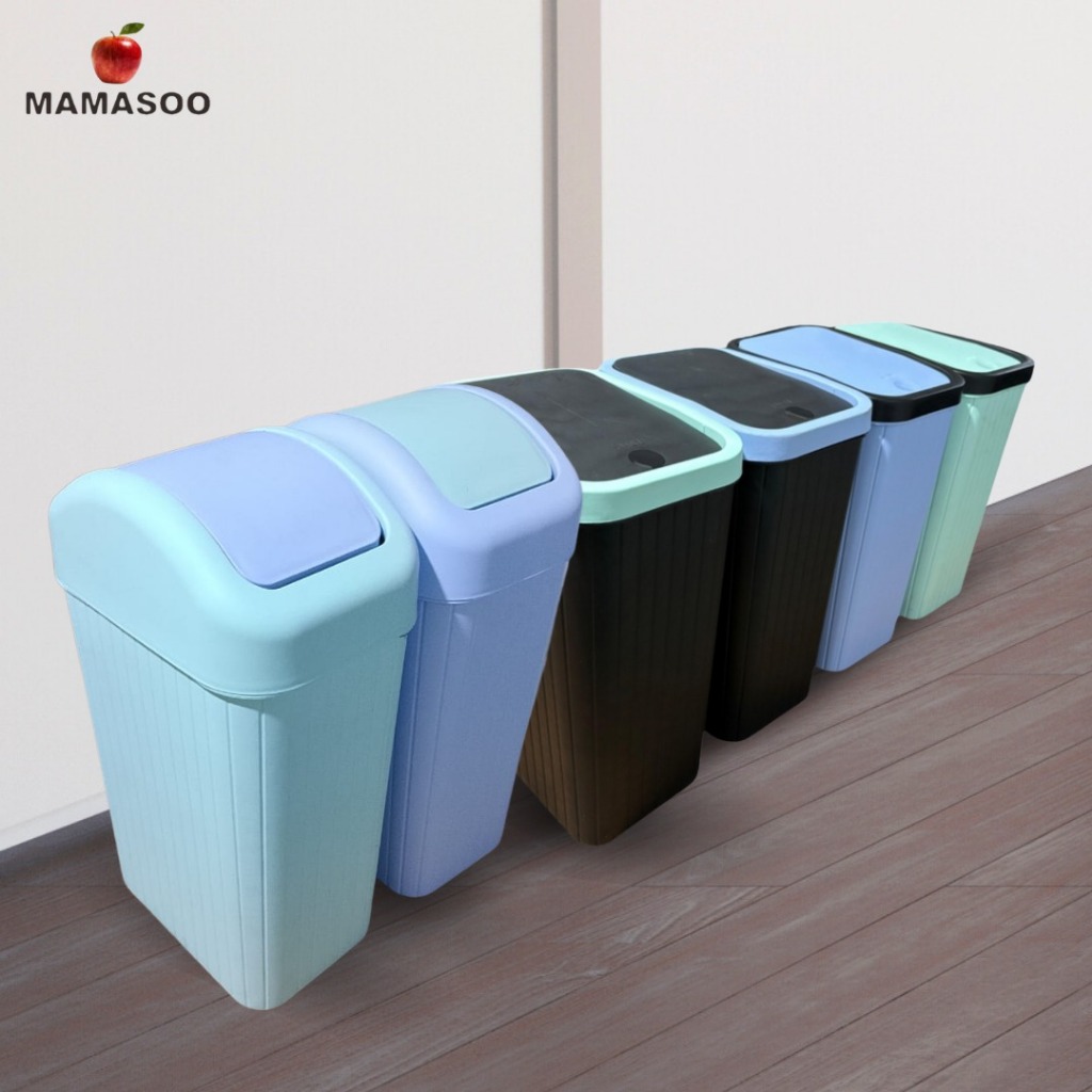 Jual [MAMASOO] Tong Sampah Plastik Tertutup Minimalis Tempat Sampah ...