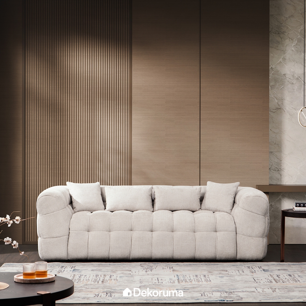Jual Dekoruma Tenzo CASEY Sofa 3 Seater / Sofa 3 Dudukan - Cream ...