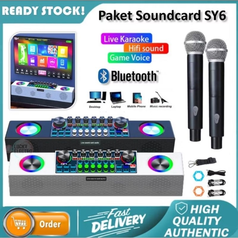 Jual soundcard SY6 kartu suara sy6 speaker All in one sound card SY 6 ...