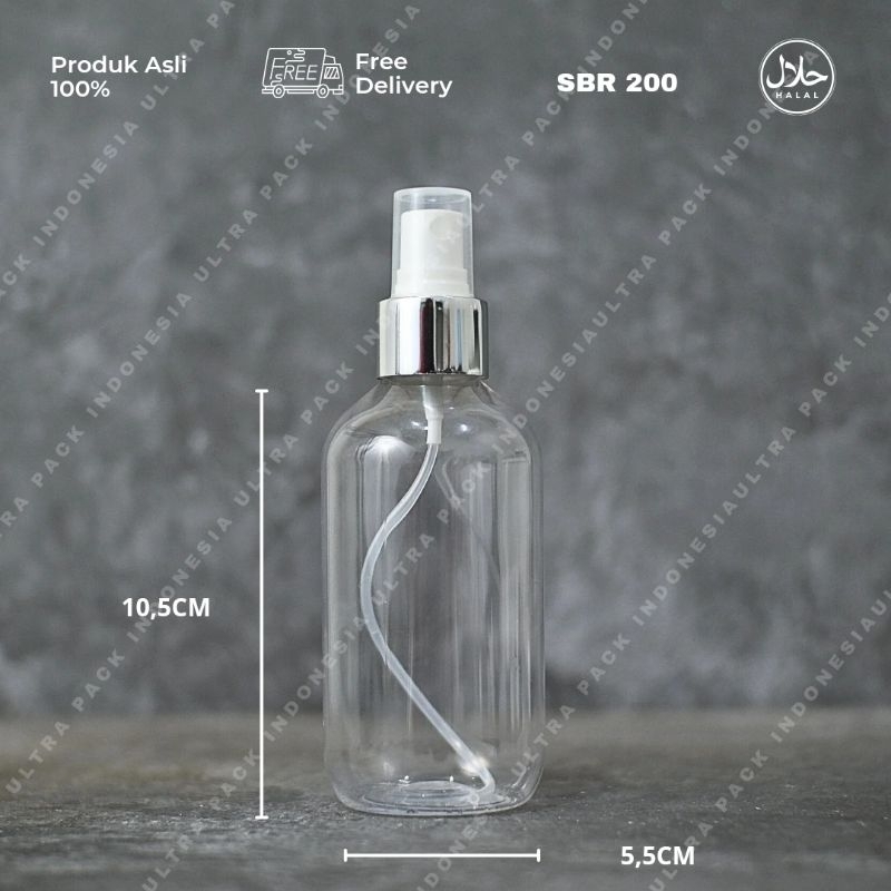 Jual Kemasan Botol Mist Spray - BOTOL PET SBR 200ML CLEAR + SPRAYER ...