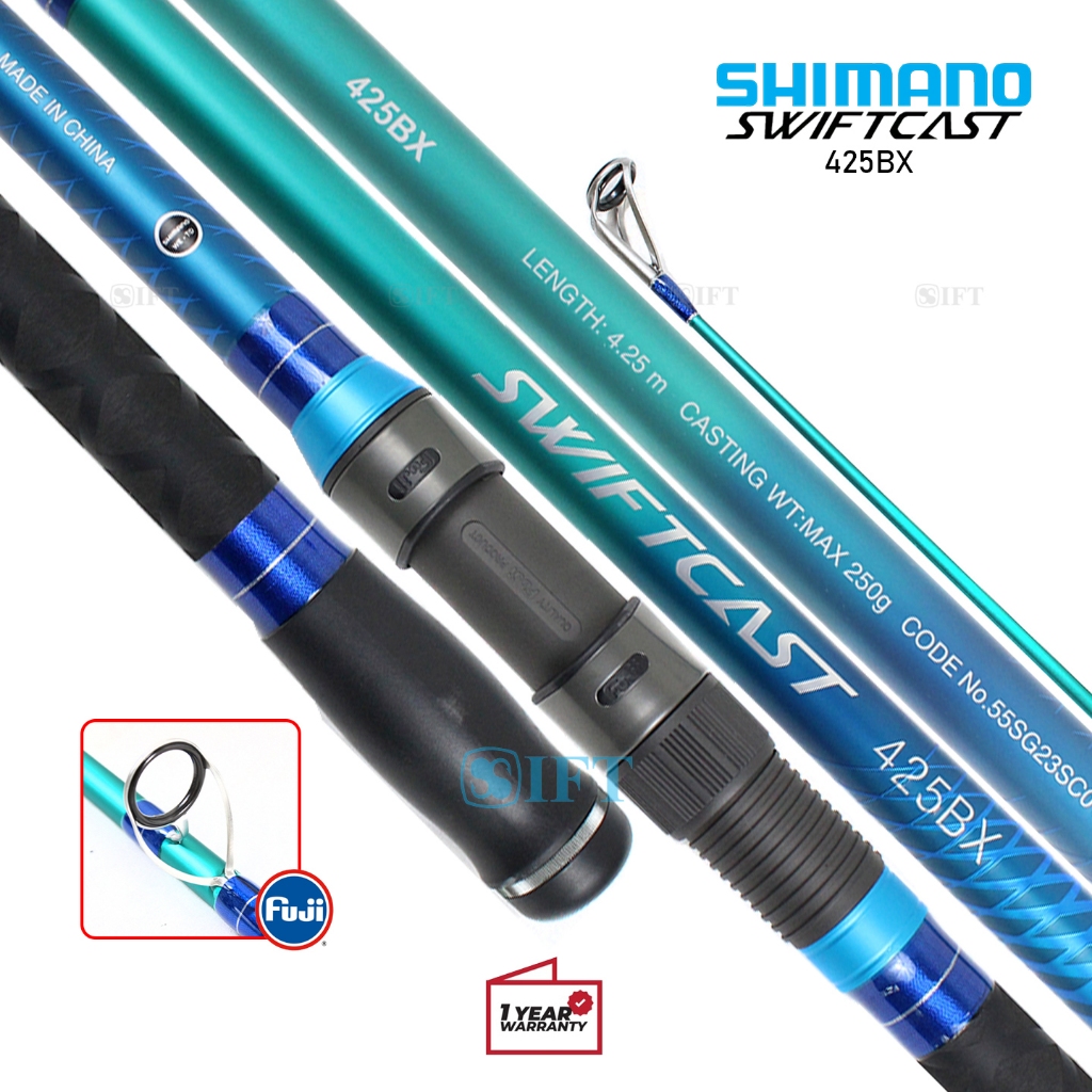 Jual Joran SHIMANO SWIFTCAST 425 450 M BX | Fuji Guides + Seat | Sambung 3 | Surf Pasiran Swift ...
