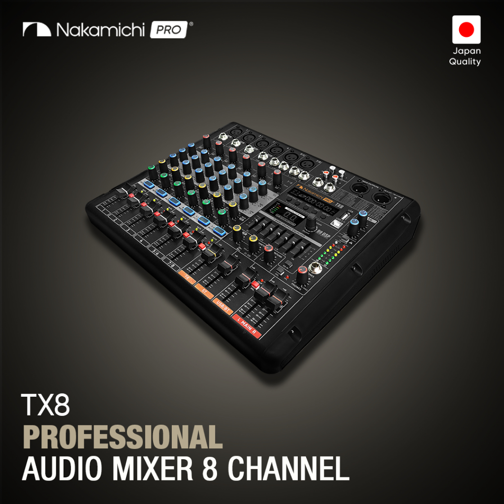 Jual Professional Audio Mixer 8 Channel Nakamichi TX8 | Shopee Indonesia