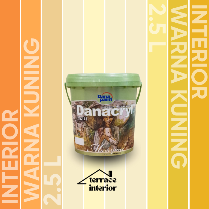 Jual Cat Tembok Interior Danapaint Danacryl Warna Kuning 2.5 L | Shopee ...