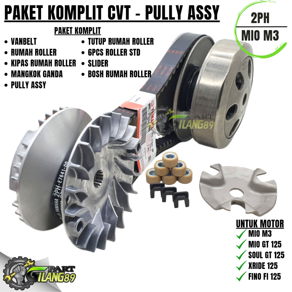 Jual PAKET KIRIAN CVT LENGKAP MIO M3 2PH / FINO F1125CC / SOUL GT 125CC ...