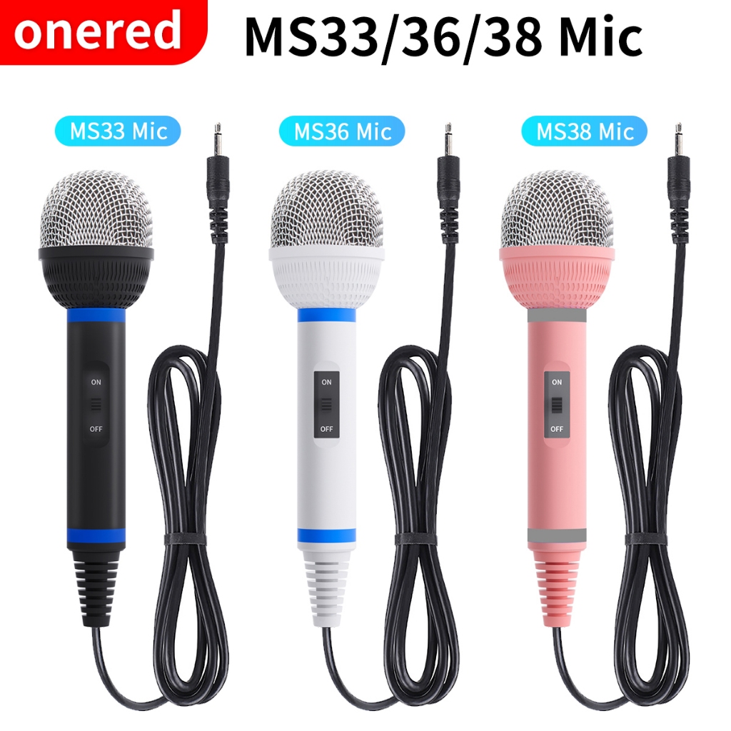 Jual Onered 【COD】MS33/36/38 mic Hitam Putih Pink kondensor 3.5mm live ...