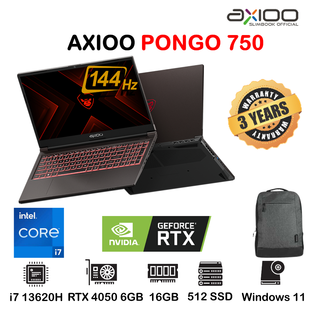 Jual LAPTOP AXIOO PONGO 750 i7 13620H 16GB 512GB RTX 4050 6GB WINDOWS ...