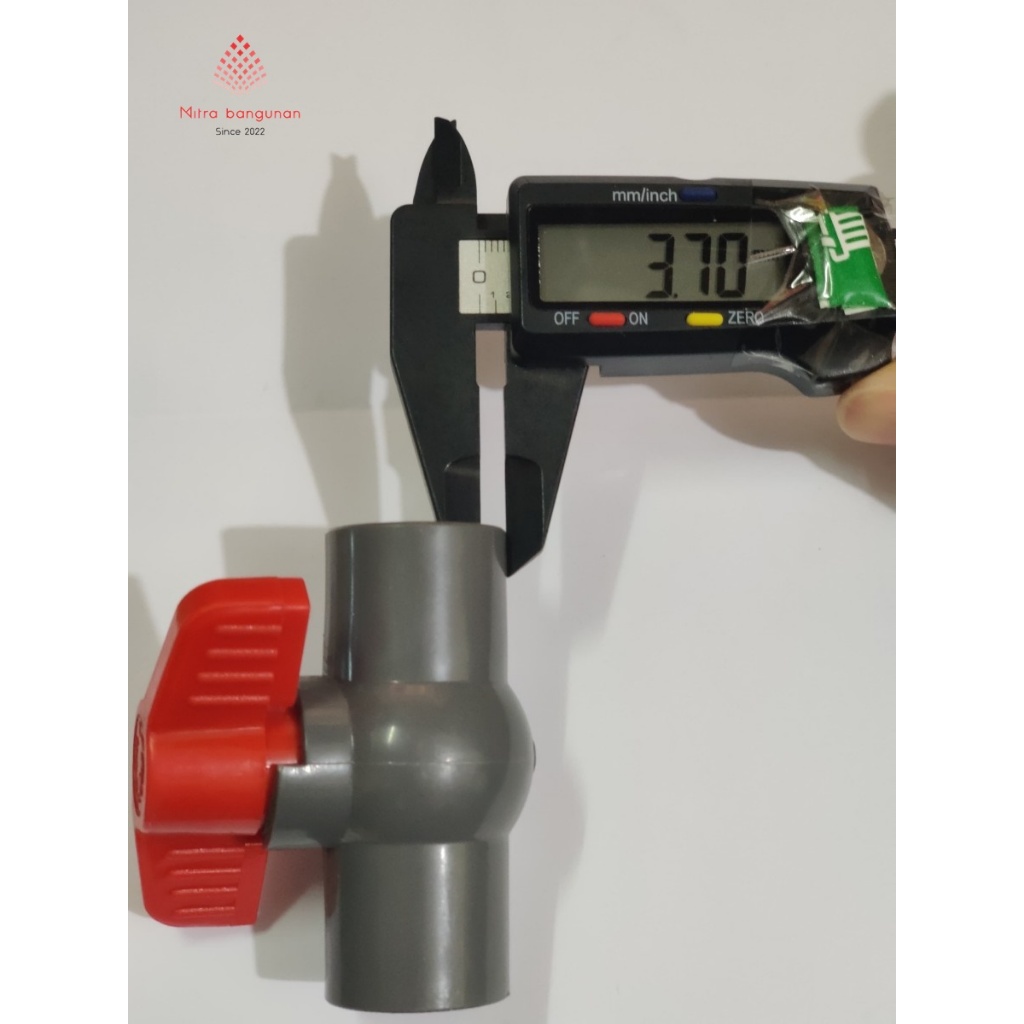 Jual MB - Stop Kran Pvc polos Ball valve 20mm 1/2 inch (bukan ukuran umum) untuk Pipa PPR Rucika ...