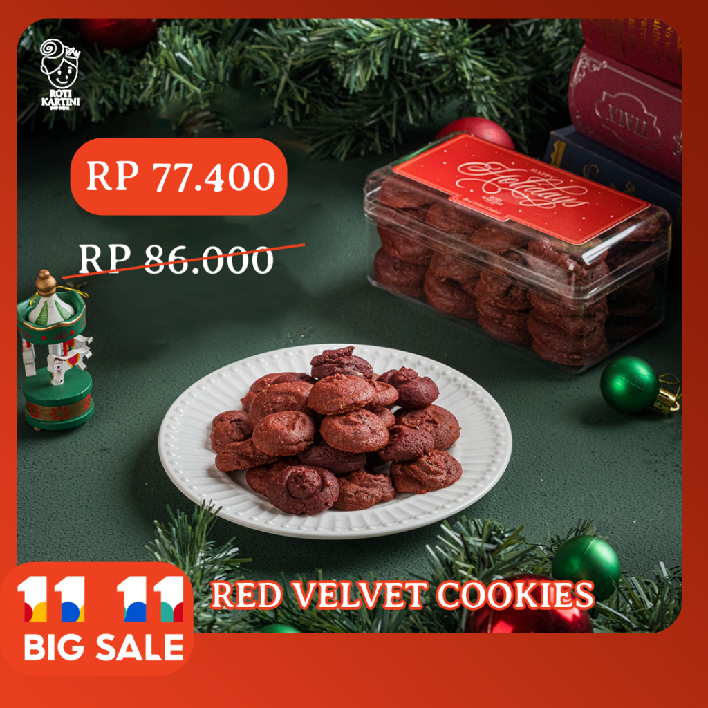 Jual Roti Kartini Red Velvet Cookies Edisi Natal 2024 dan Tahun Baru ...