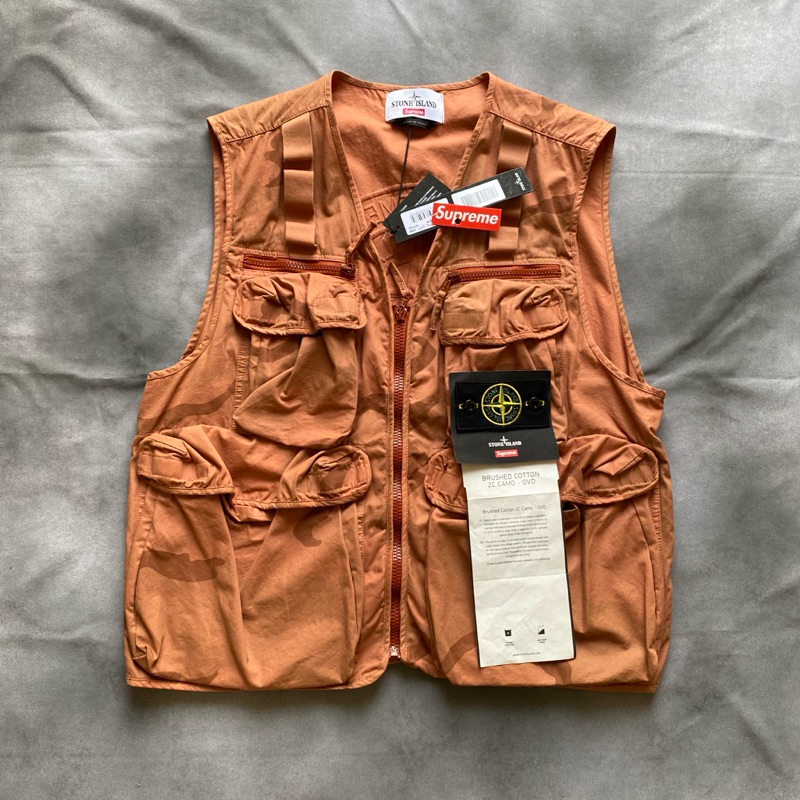 Jual Stone Island x Supreme BNWT Brushed Cotton 2C Camo-OVD size M ...
