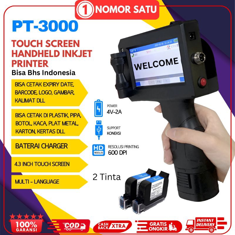 Jual Mesin Printer Handheld Inkjet Pencetak Expired Date Logo And ...