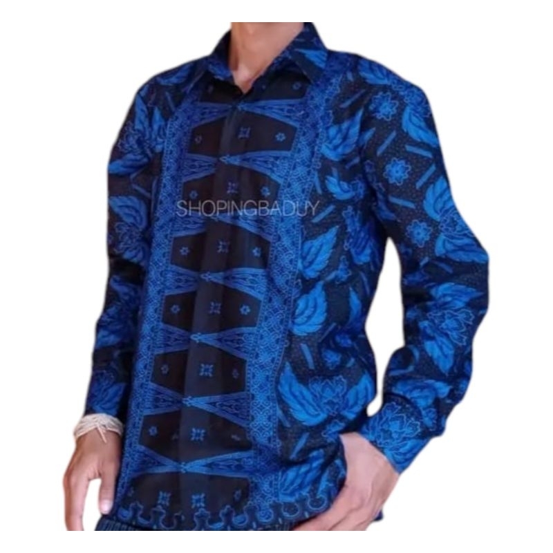 Jual Kemeja batik tapak kebo batik suku adat baduy baduy banten | Shopee Indonesia