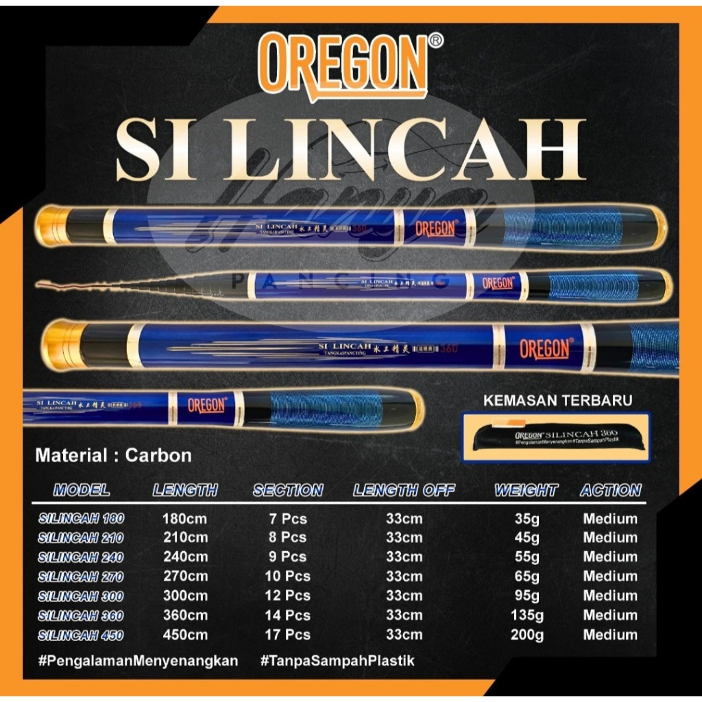 Jual JORAN TEGEK OREGON SILINCAH 180 210 240 270 300 360 450 CARBON ...