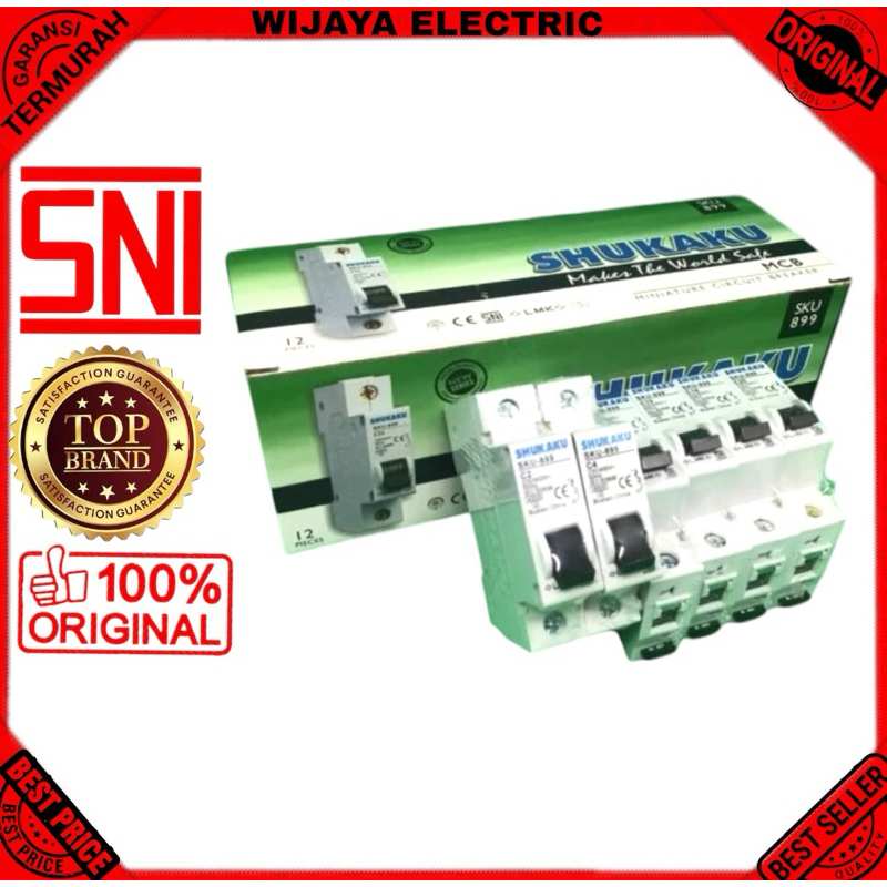 Jual Shukaku Mcb 1P 2A,4A,6A,10A,16A,20A,25A,32A,40A,50A,63A Mcb 1 phase | Shopee Indonesia