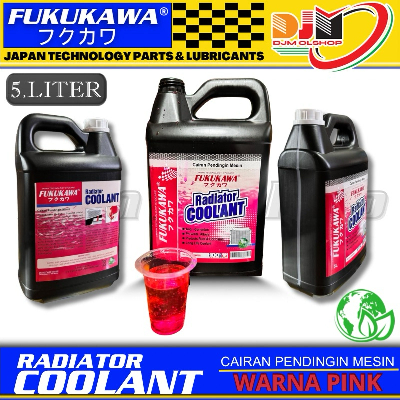 Jual Air Radiator Coolant Warna Pink Isi 5 Liter Original FUKUKAWA ...