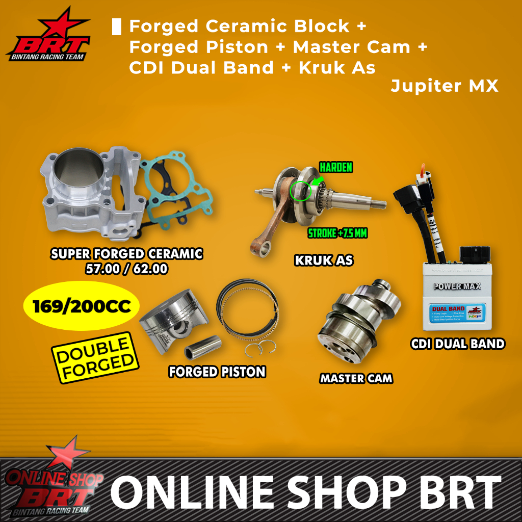Jual PAKET BORE UP BLOK CERAMIC & KRUK AS & MASTER CAM & CDI BRT ...