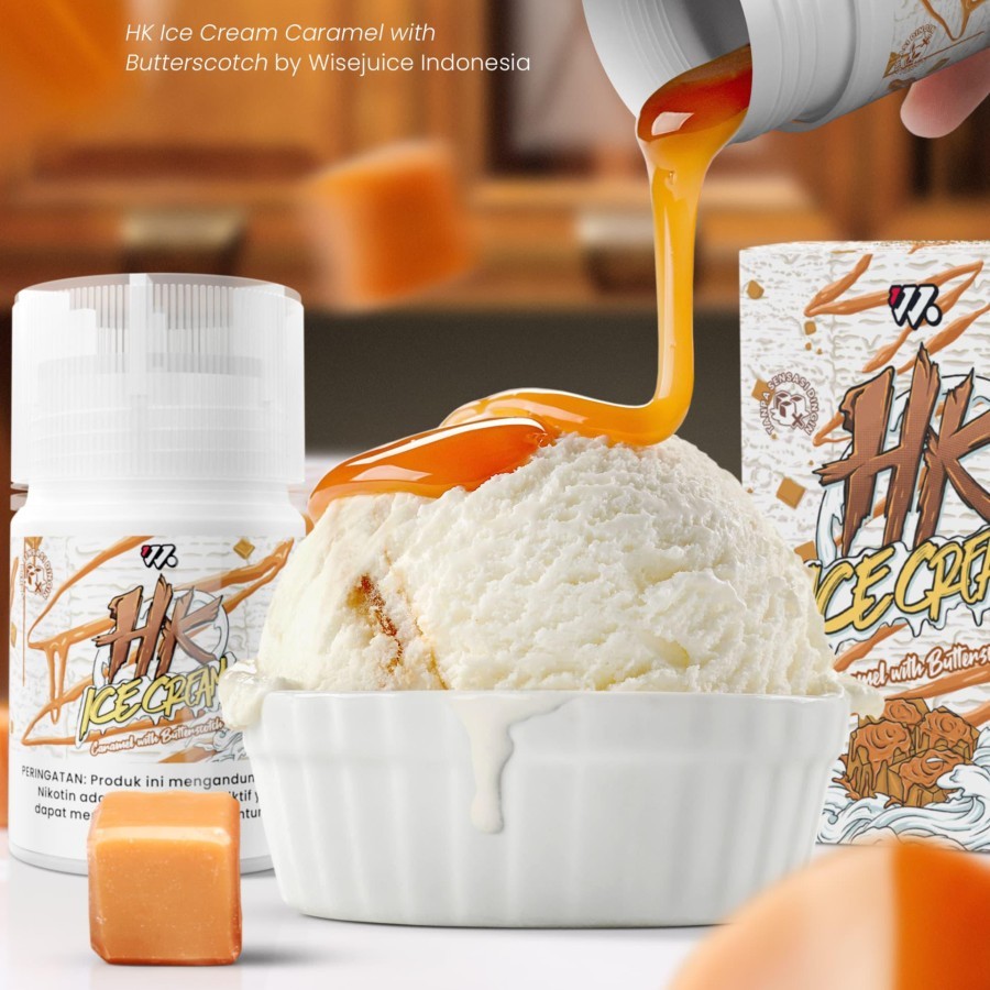 Jual HK Ice Cream Caramel with Butterscoth 60ML by Wise Juice - Liquid ...