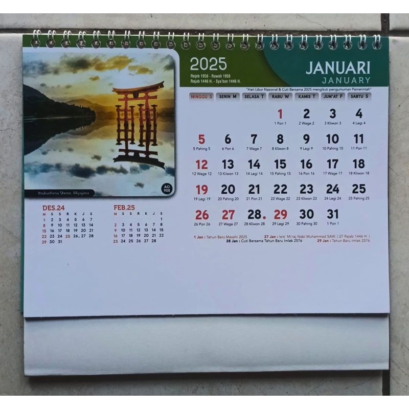 Jual KALENDER MEJA TAHUN 2025 ( SOFT COVER ) | Shopee Indonesia
