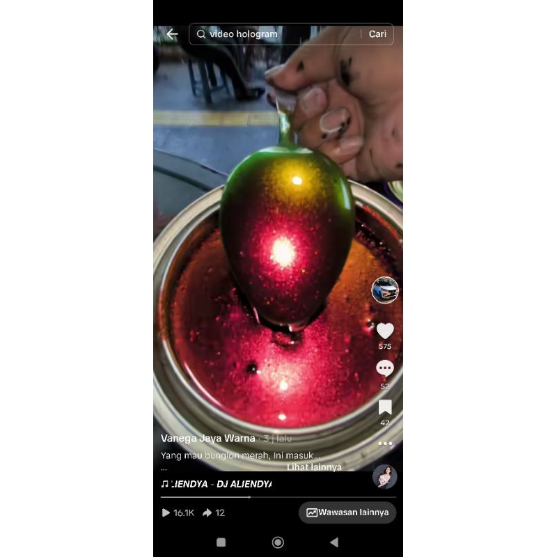 Jual Cat Bunglon Nebula Red, Warna Merah Oren Gold Hijau Jenis PU, Efek ...