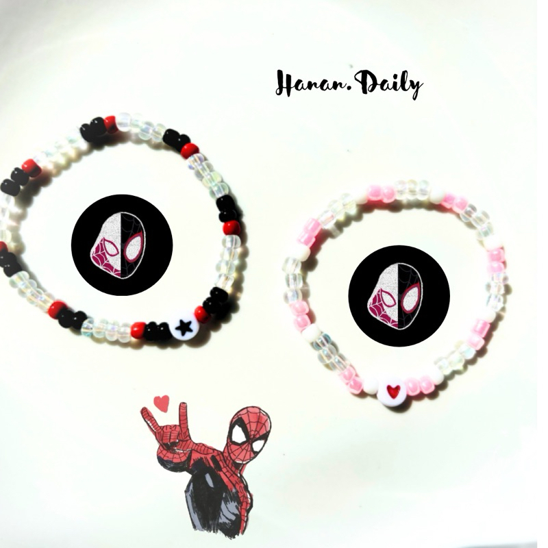 Jual Gelang Manik Miles Gwen Couple | Gelang Manik Spiderman Miles ...