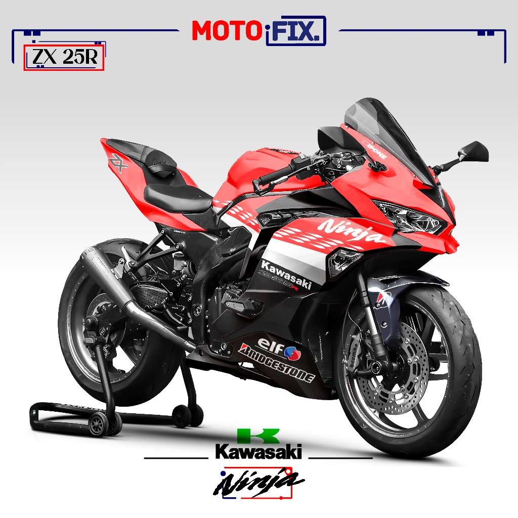 Jual STRIPING NINJA 250 ZX25R / MOTIF 18 / STICKER / NINJA250RR ...