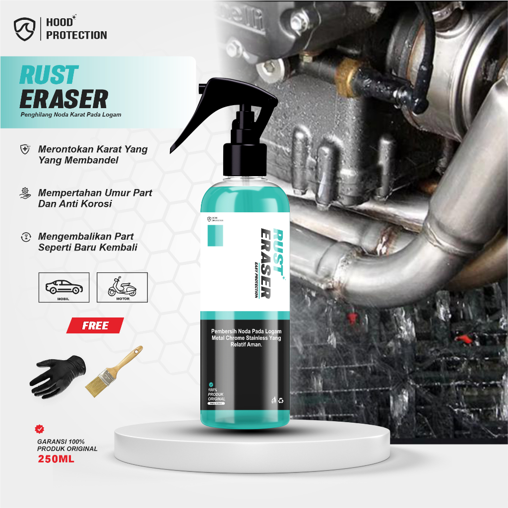 Jual HOOD - Rust Eraser Remover Penghilang Karat Besi Stainless Pada Motor Mobil 250ml | Shopee ...