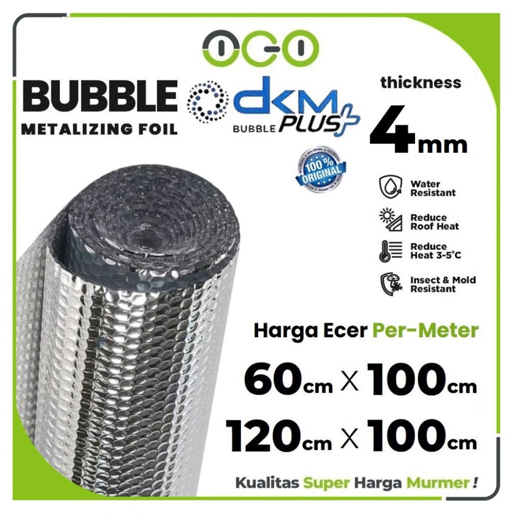 Jual Bubble Insulation Alumunium Foil Harga Ecer Per-Meter Tebal 4mm ...