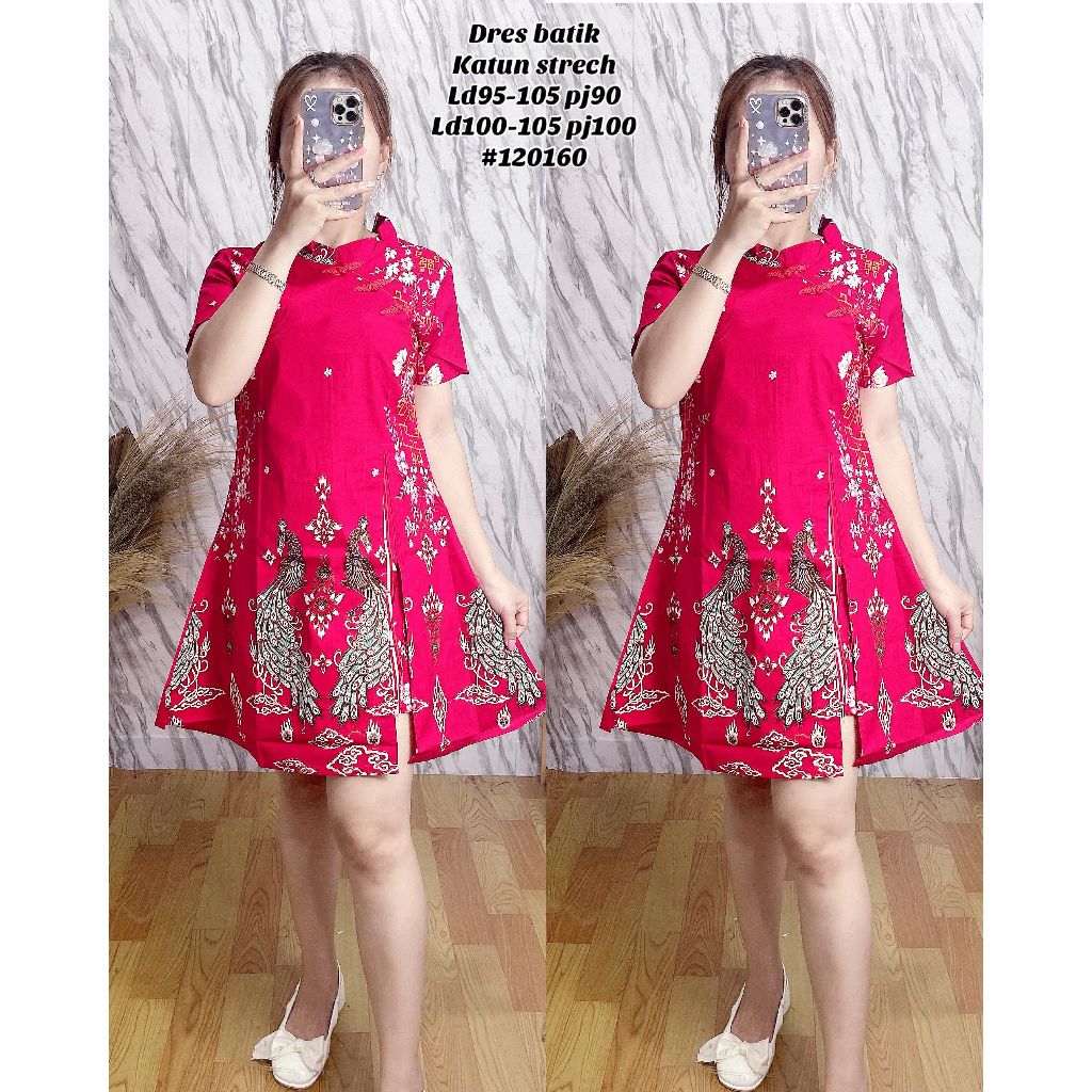 Jual Batik Campuran Model Edisi Imlek / DRESS BATIK/BATIK VIRAL/DRESS ...