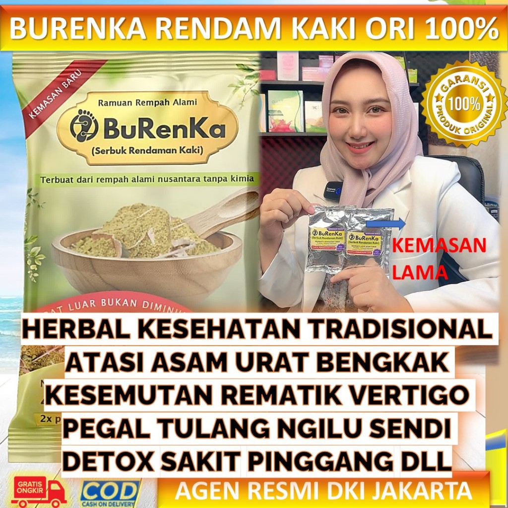 Jual [BELI 1 GRATIS 1] BuRenKa ORIGINAL Ramuan Serbuk Rendaman Kaki ...
